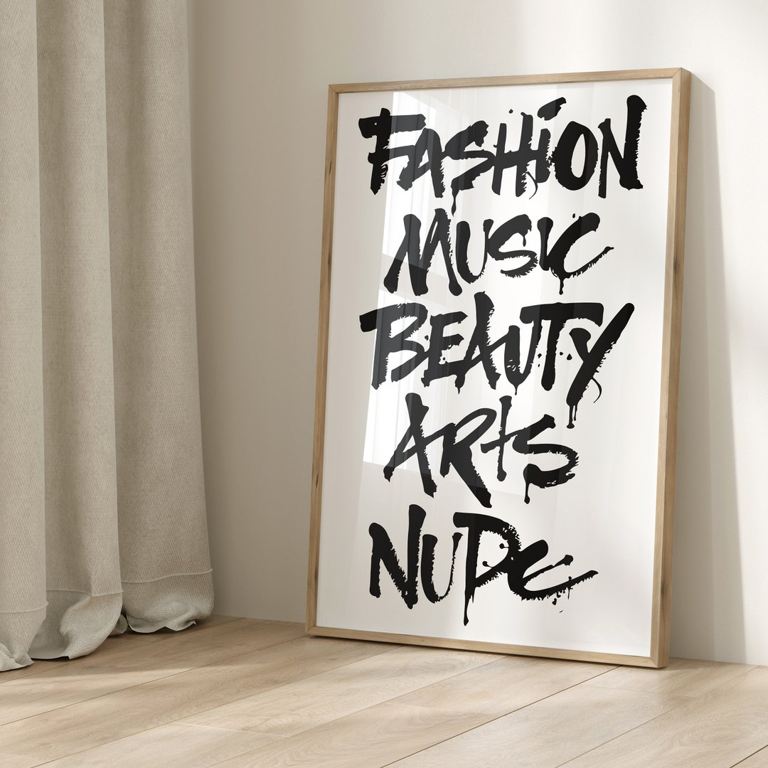 Brush Lettering Art Print, Typography Wall Art, Typography Art Print ...