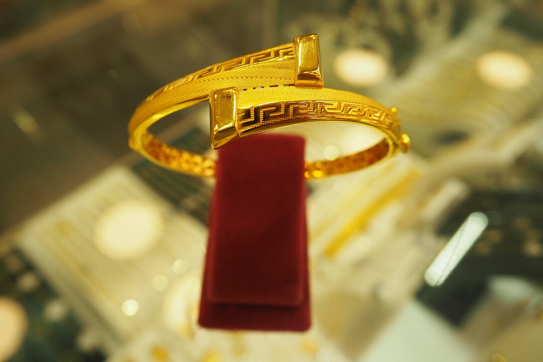 22k Solid Gold Bangle Bracelet, Gold Bangle, 22k Gold Jewelry, 22k ...