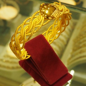 22k Solid Gold Bangle Bracelet, Gold Bangle, 22k Gold Jewelry, 22k ...