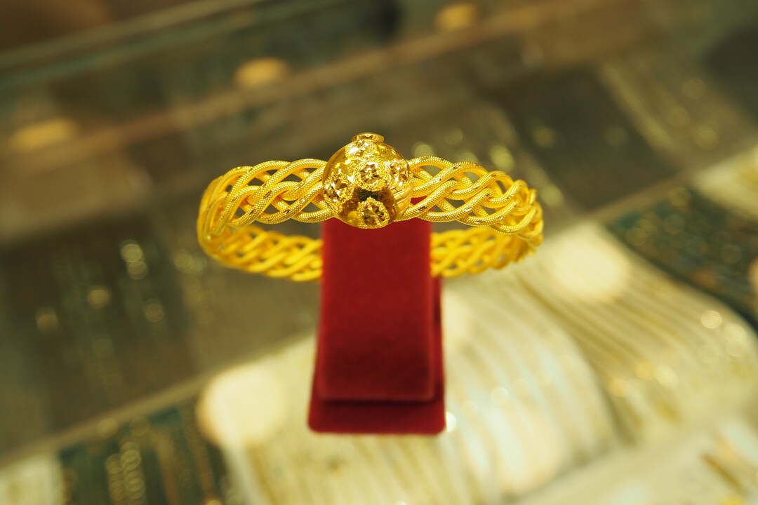 22k Solid Gold Bangle Bracelet, Gold Bangle, 22k Gold Jewelry, 22k ...