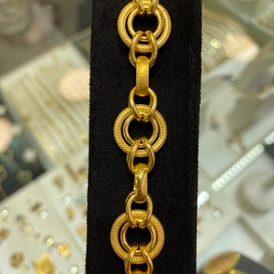 22k Gold Rolo Chain Bracelet, 22k Gold Rolo Chain, Ladies Pure Gold ...