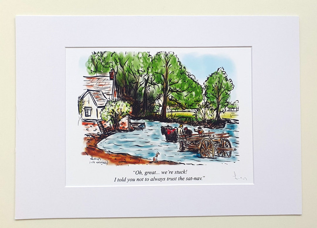 Signed Print of My the Spectator Magazine Cartoon oh, Great Were Stuck ...