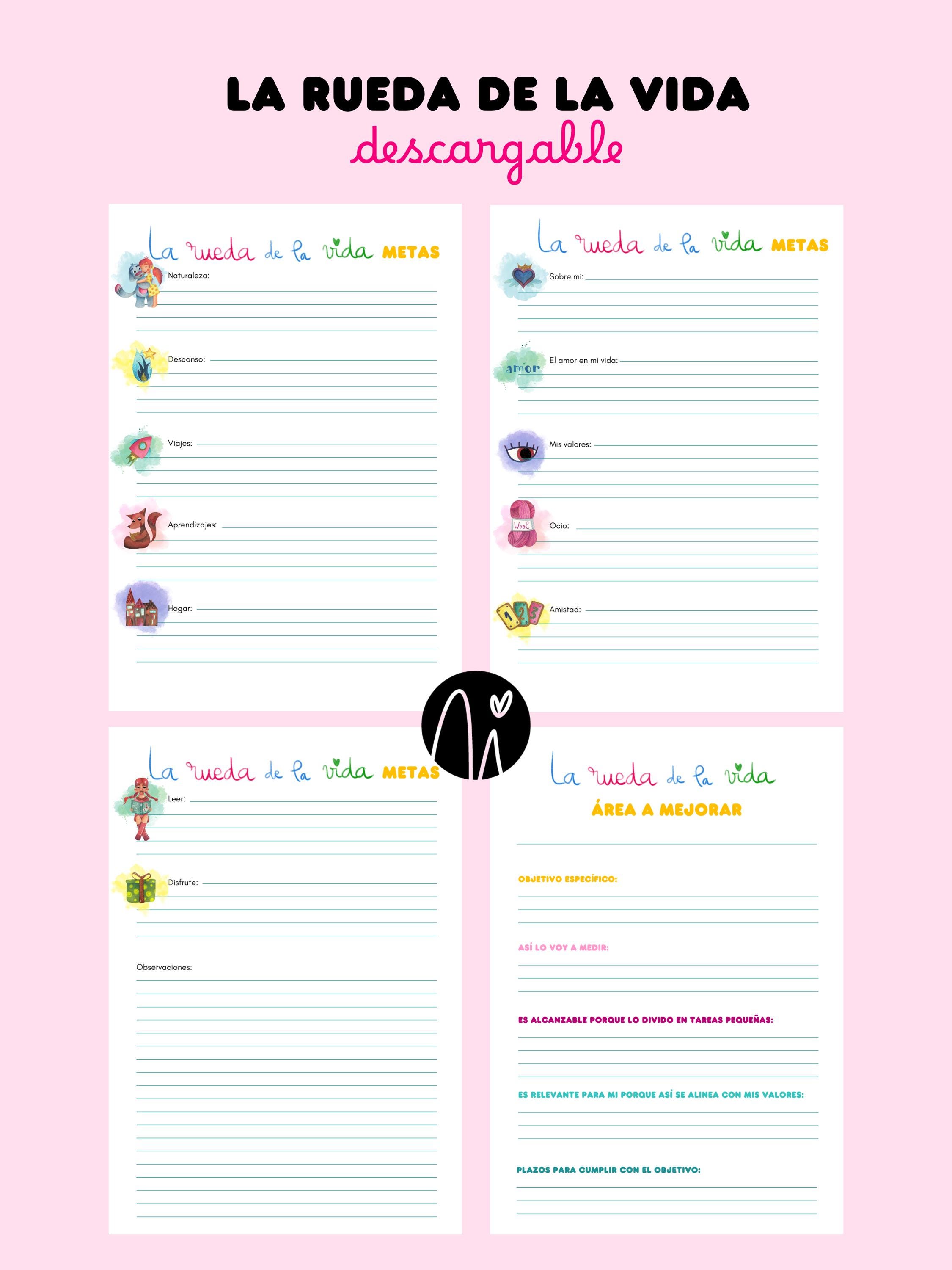 Wheel of Life Printable PDF - Self-reflection Tool - Life Balance ...