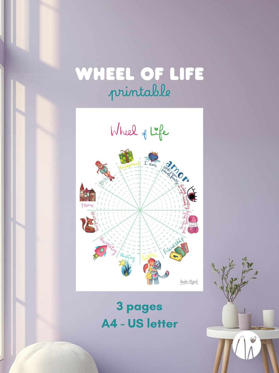 Wheel of Life Printable PDF - Self-reflection Tool - Life Balance ...
