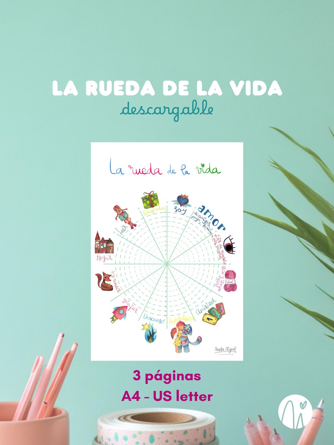 Wheel of Life Printable PDF - Self-reflection Tool - Life Balance ...
