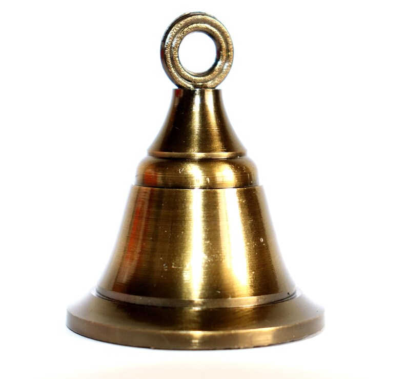 10 Brass Jingle Bells for Christmas Decor Antique Look 2.4 Inch Size ...