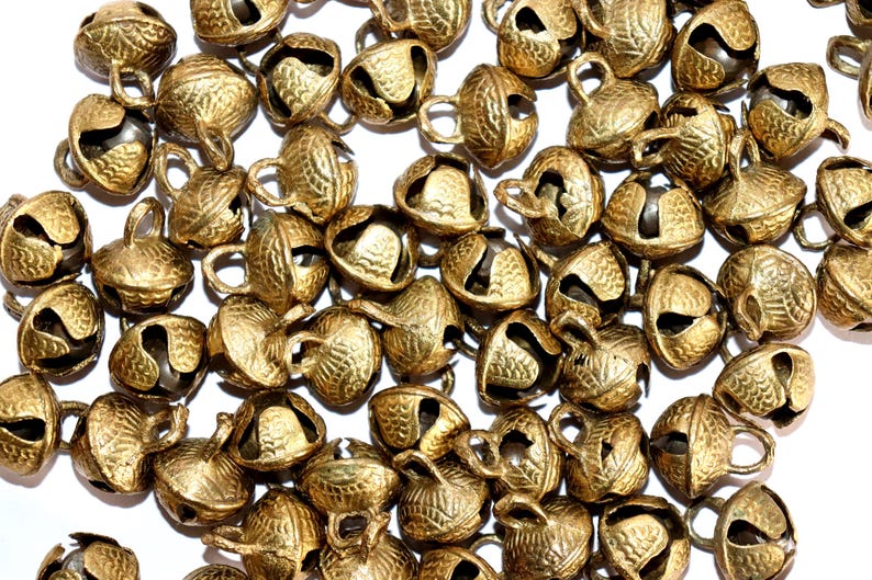 100 Brass Ghungroo Bells, 2cm Indian Dancing Bells - Etsy Australia