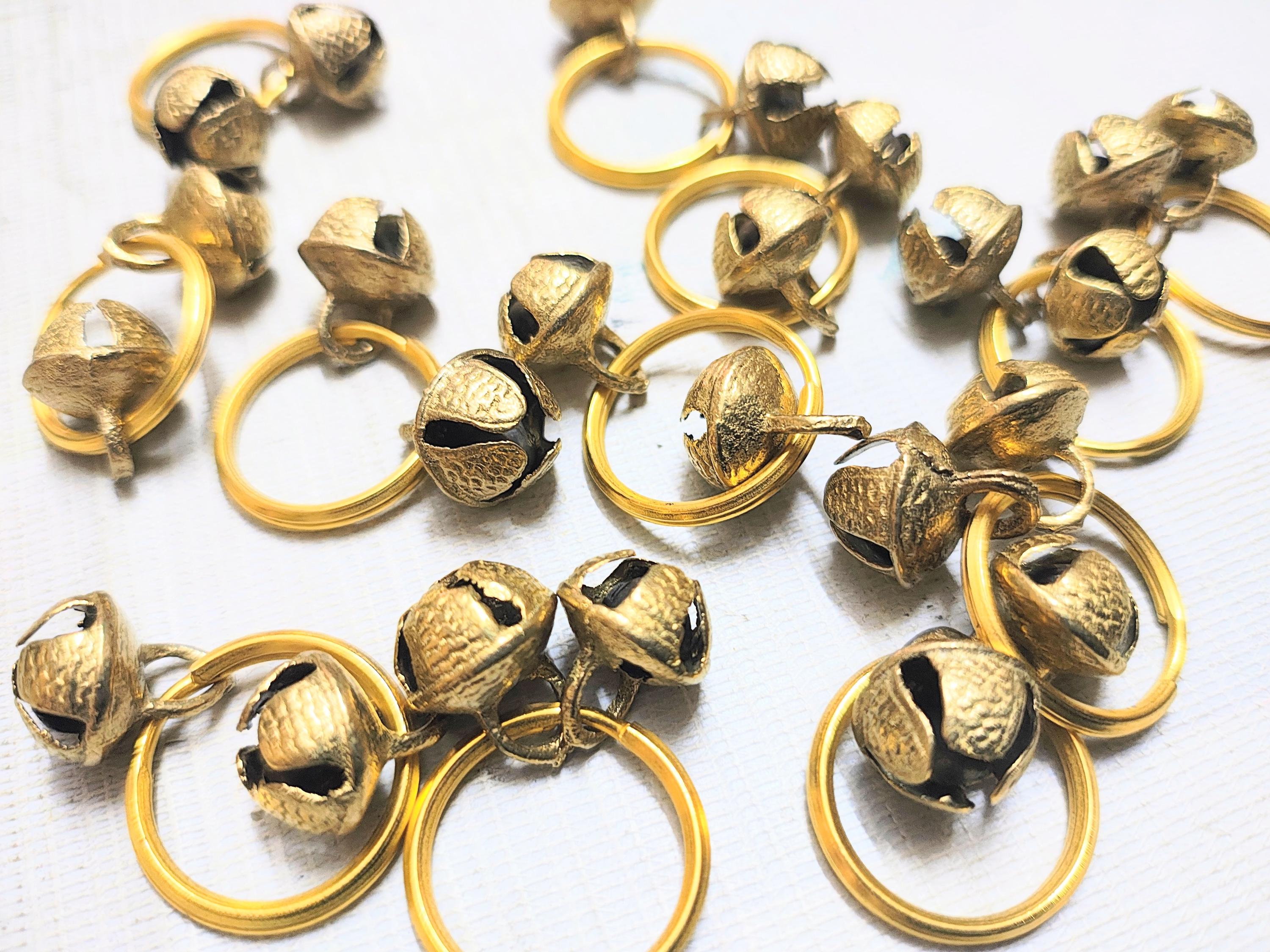 10 Ghungroo Finger Kadi Ring for Pooja, Kirtan, Temple Bells – Indian ...