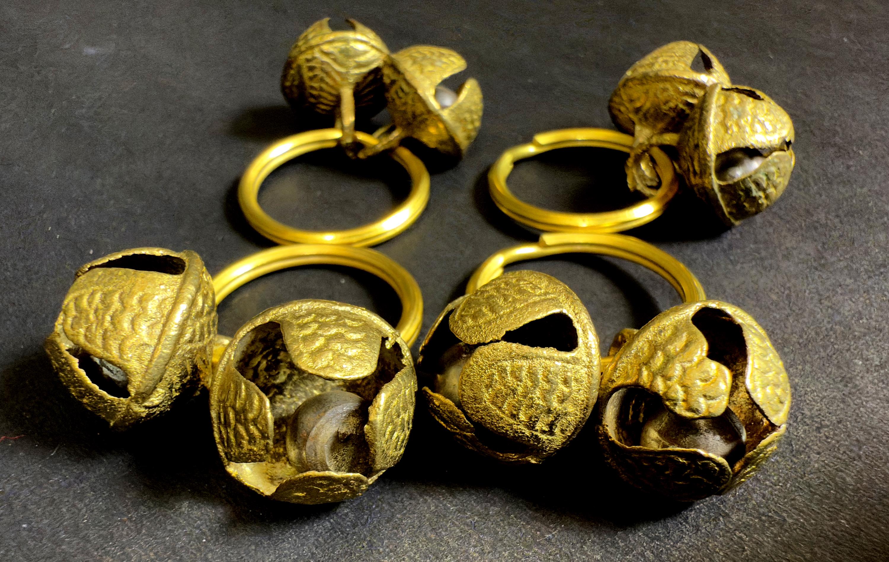 10 Ghungroo Finger Kadi Ring for Pooja, Kirtan, Temple Bells – Indian ...