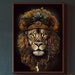 Lion Indian Chief, Native American Lion, Digital Print, High Resolution ...