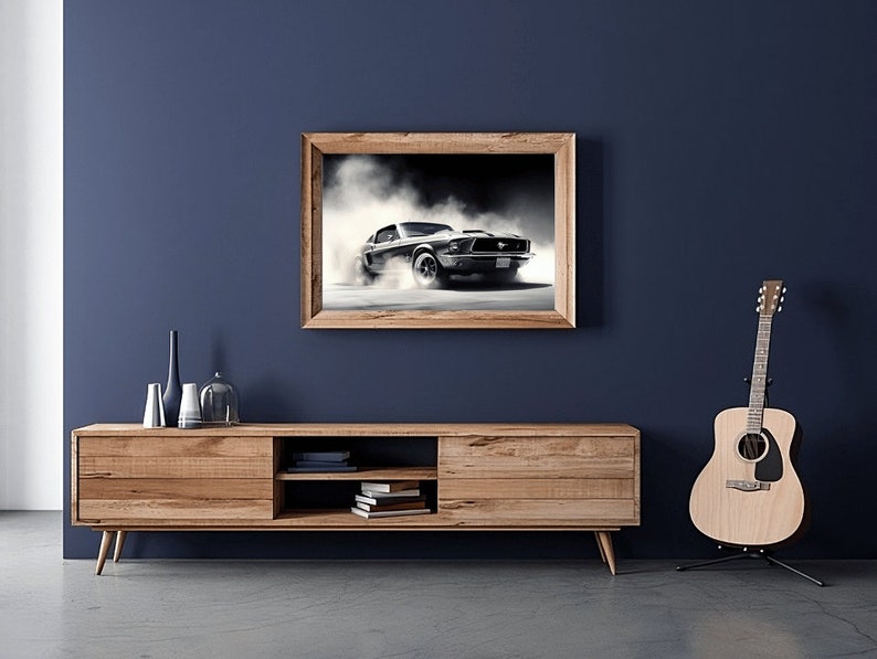Ford Mustang Wheelspin, Digital Print, Boss 429 Mustang, Smoke ...