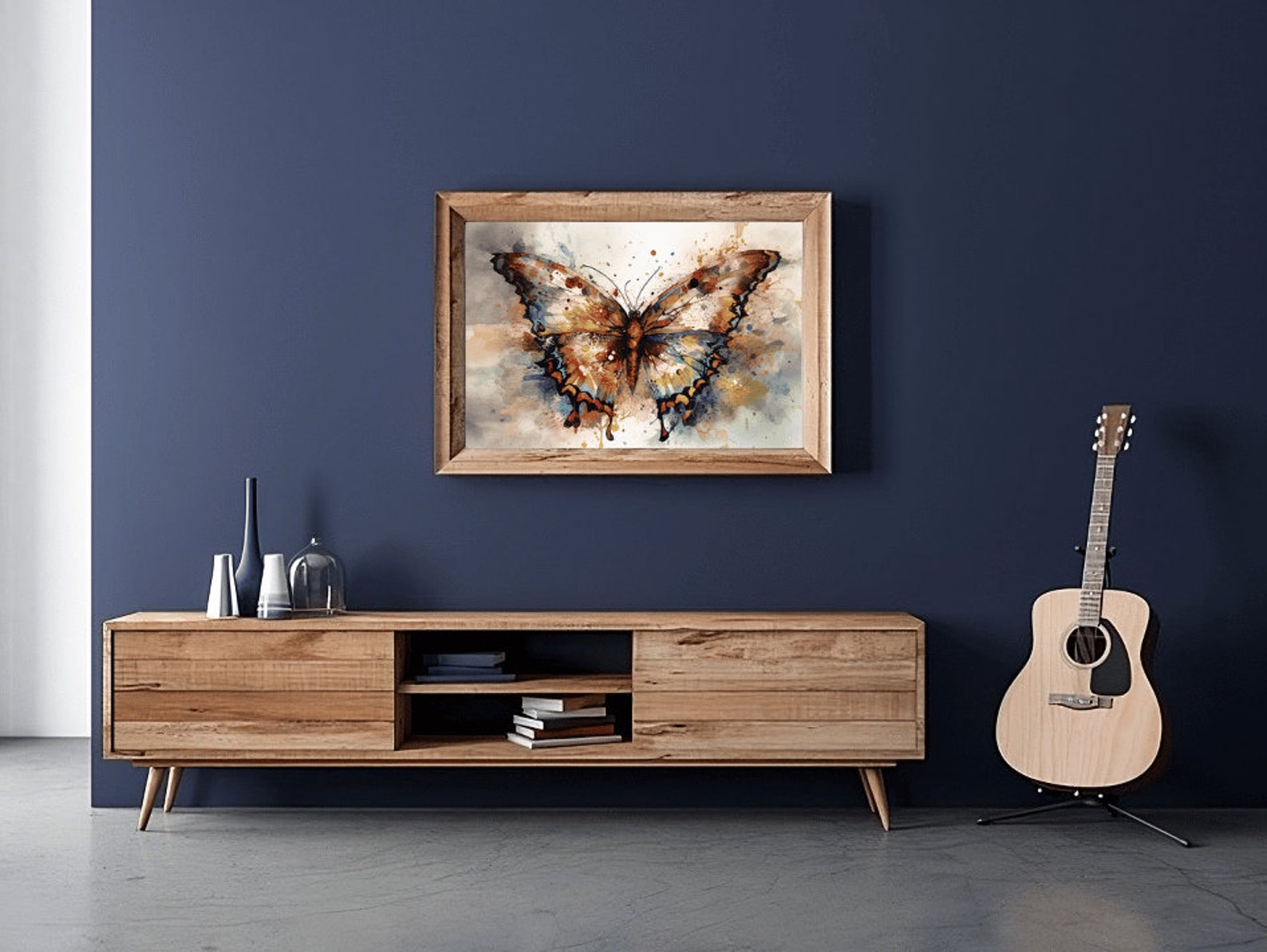Butterfly Gritty Art, Gritty Style Painting, Beautiful Colorful ...