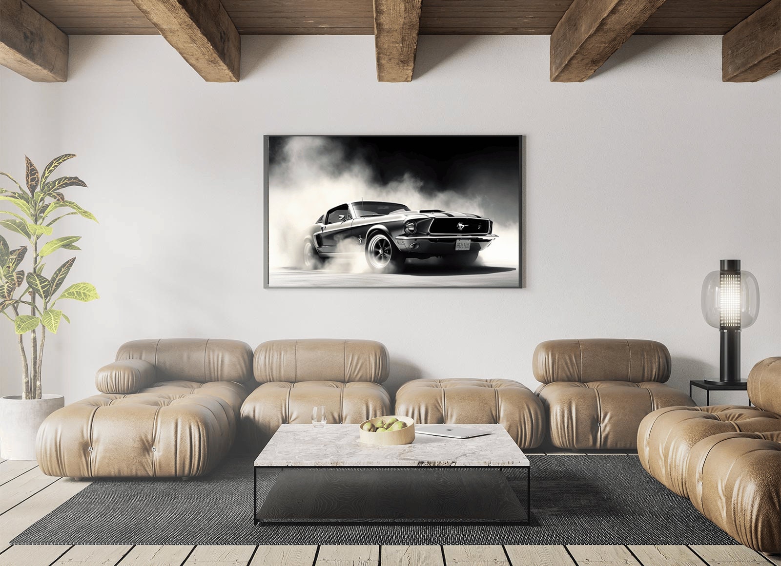 Ford Mustang Wheelspin, Digital Print, Boss 429 Mustang, Smoke ...