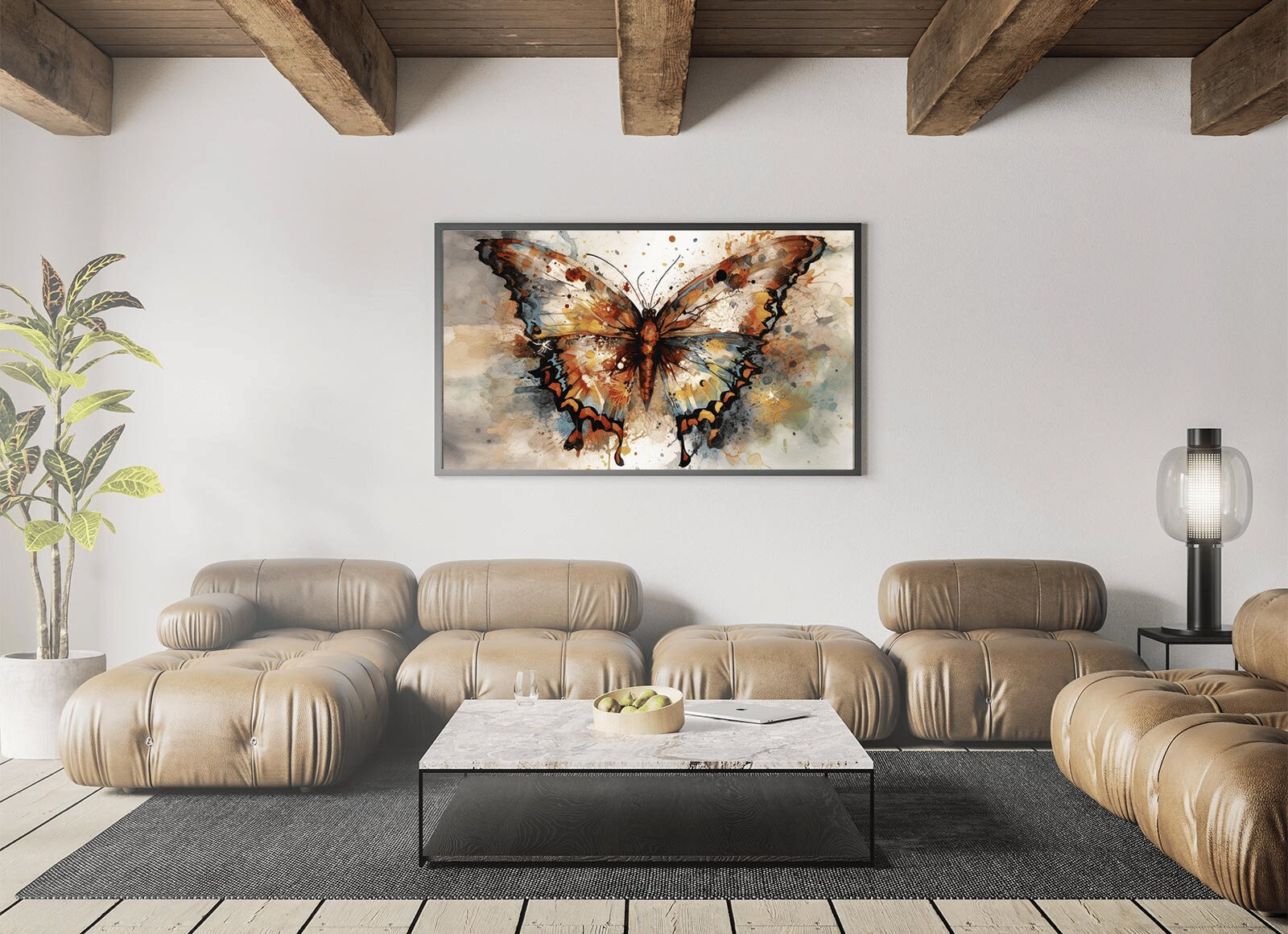Butterfly Gritty Art, Gritty Style Painting, Beautiful Colorful ...