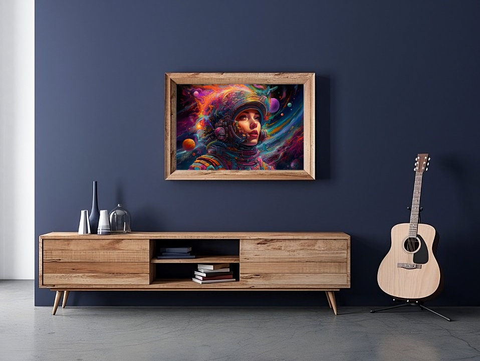 Cosmic Woman, Space Art, AI Artwork, Surreal Art, Astronaut Artwork, AI ...