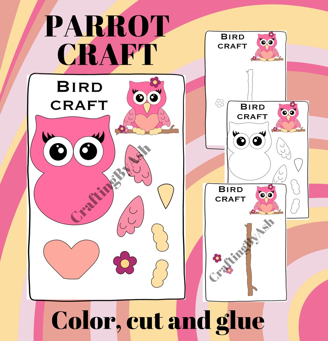Cute Kids and Adult Craft | DIY | CRAFTING | Digital Download | Cartoon ...