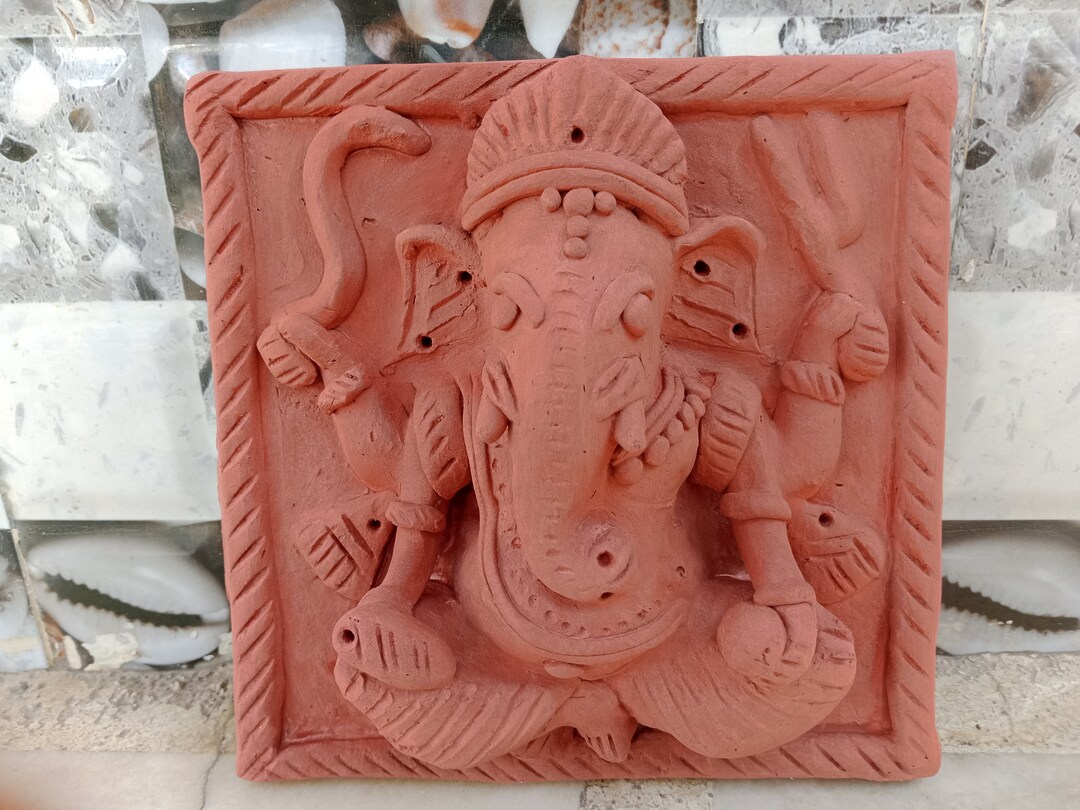 Molela Terracotta Handmade Tile of Lord Ganesha/ganesh - Etsy