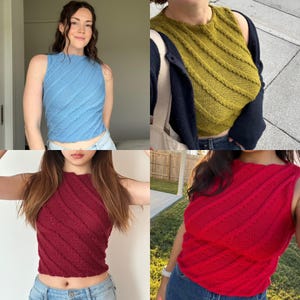 The Twister Tank - Knitting Pattern - Digital Download - Etsy