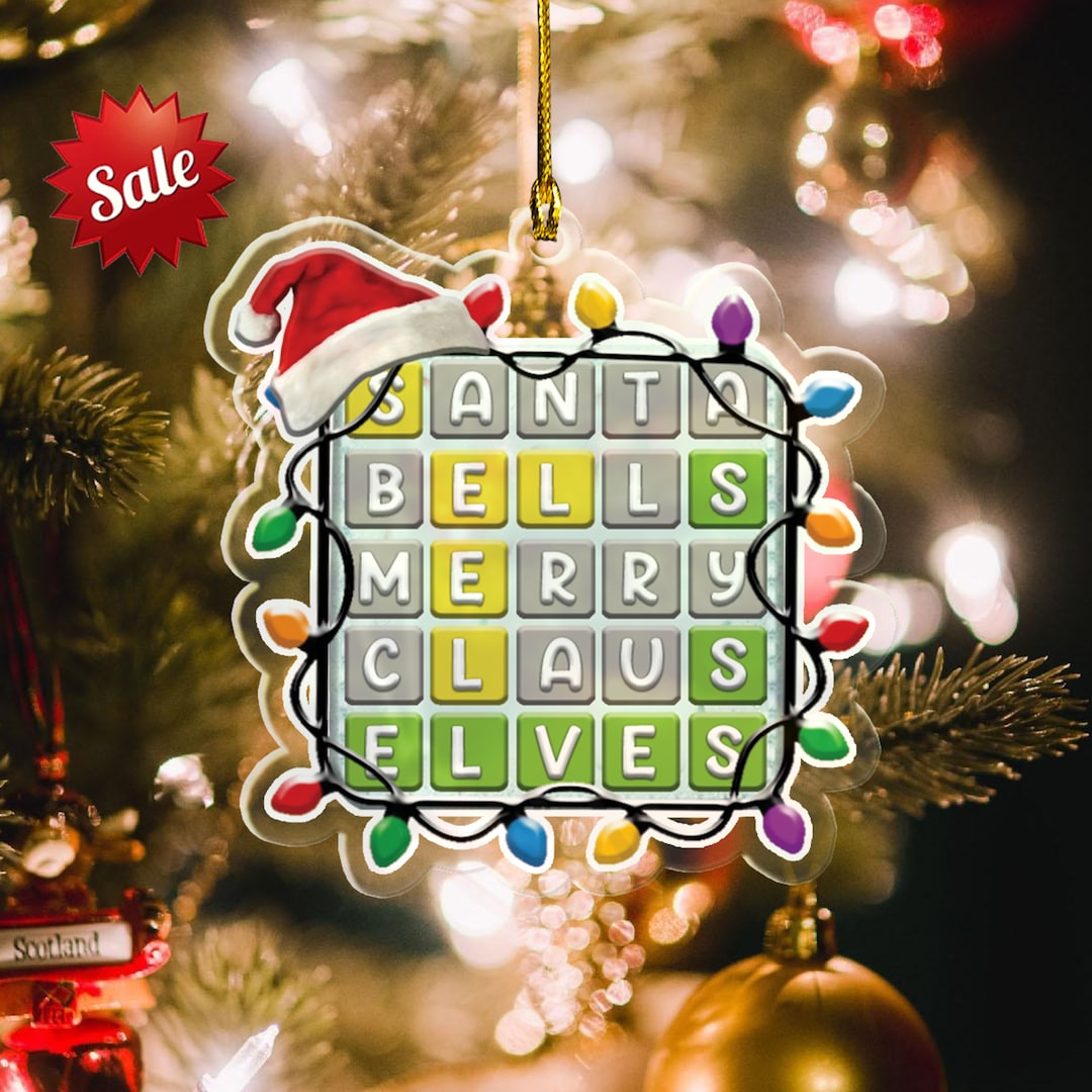 Wordle Ornament Wordle 2D Christmas Gift Funny Wordle Lover - Etsy