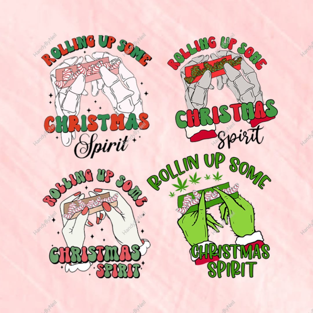 Rolling up Some Christmas Spirit Png Bundle Funny Grinch - Etsy