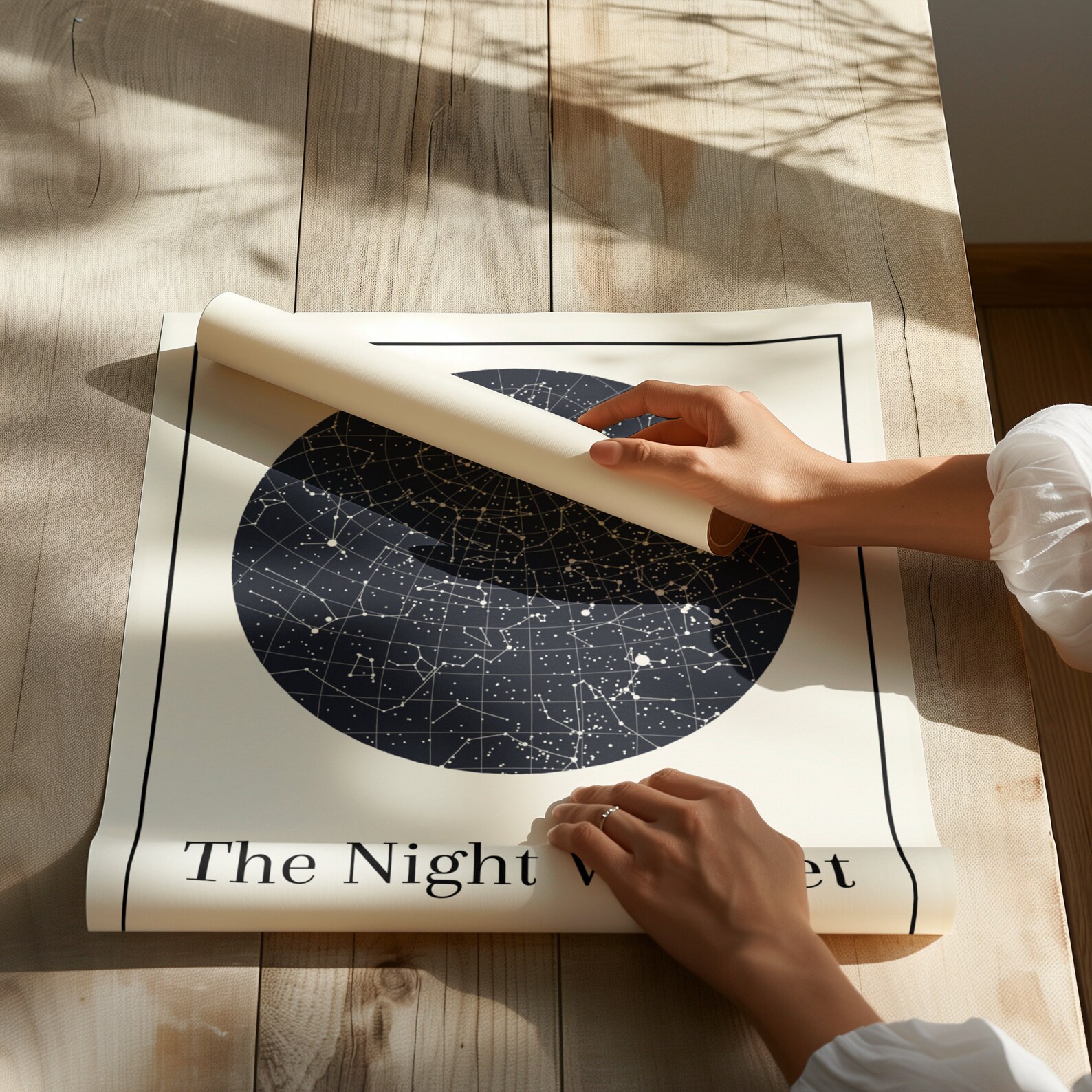 Custom Star Map Print, Night We Met Anniversary Gift, Night Sky Print ...