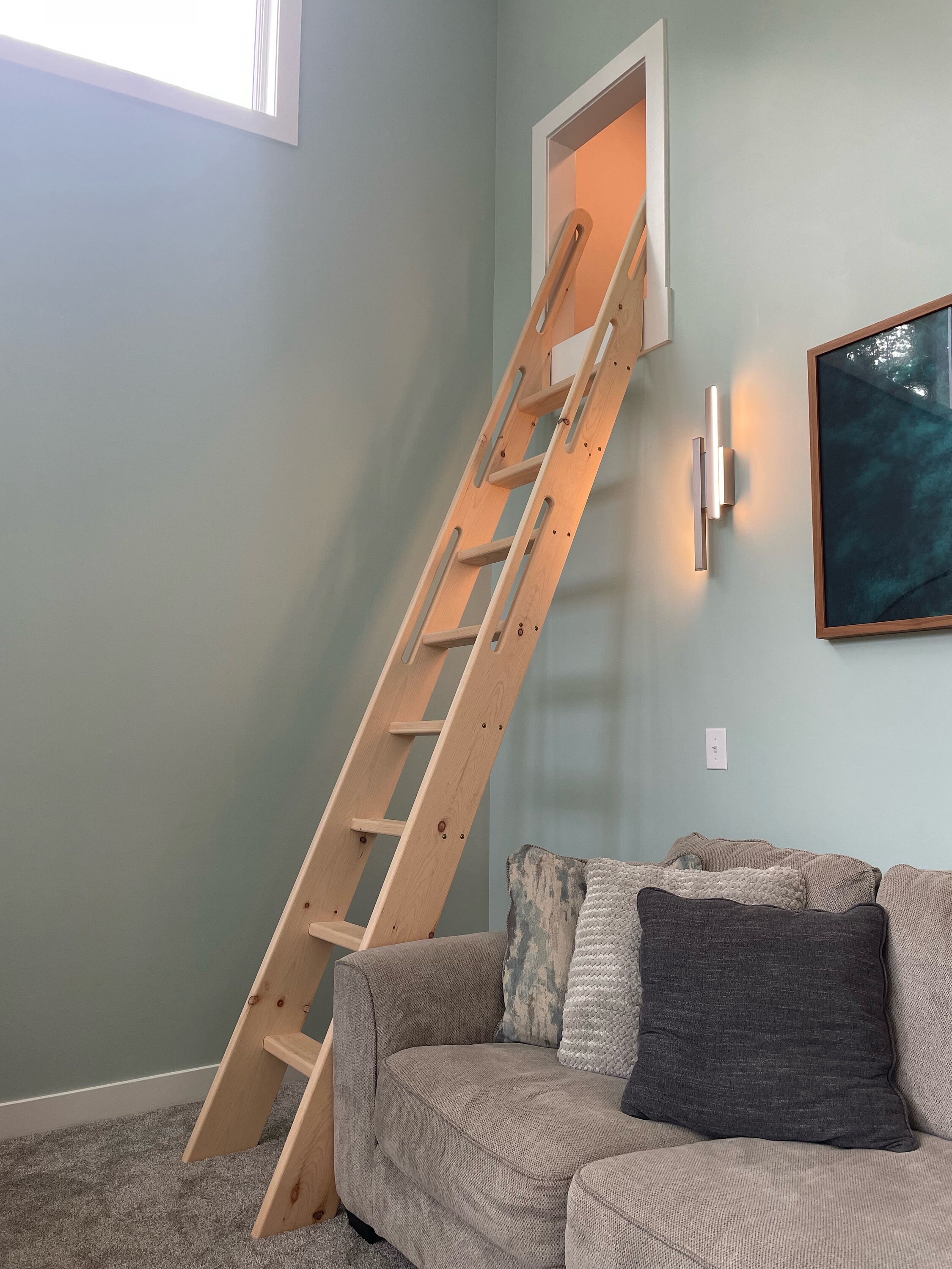 Custom Solid Maple Loft Ladder - Etsy