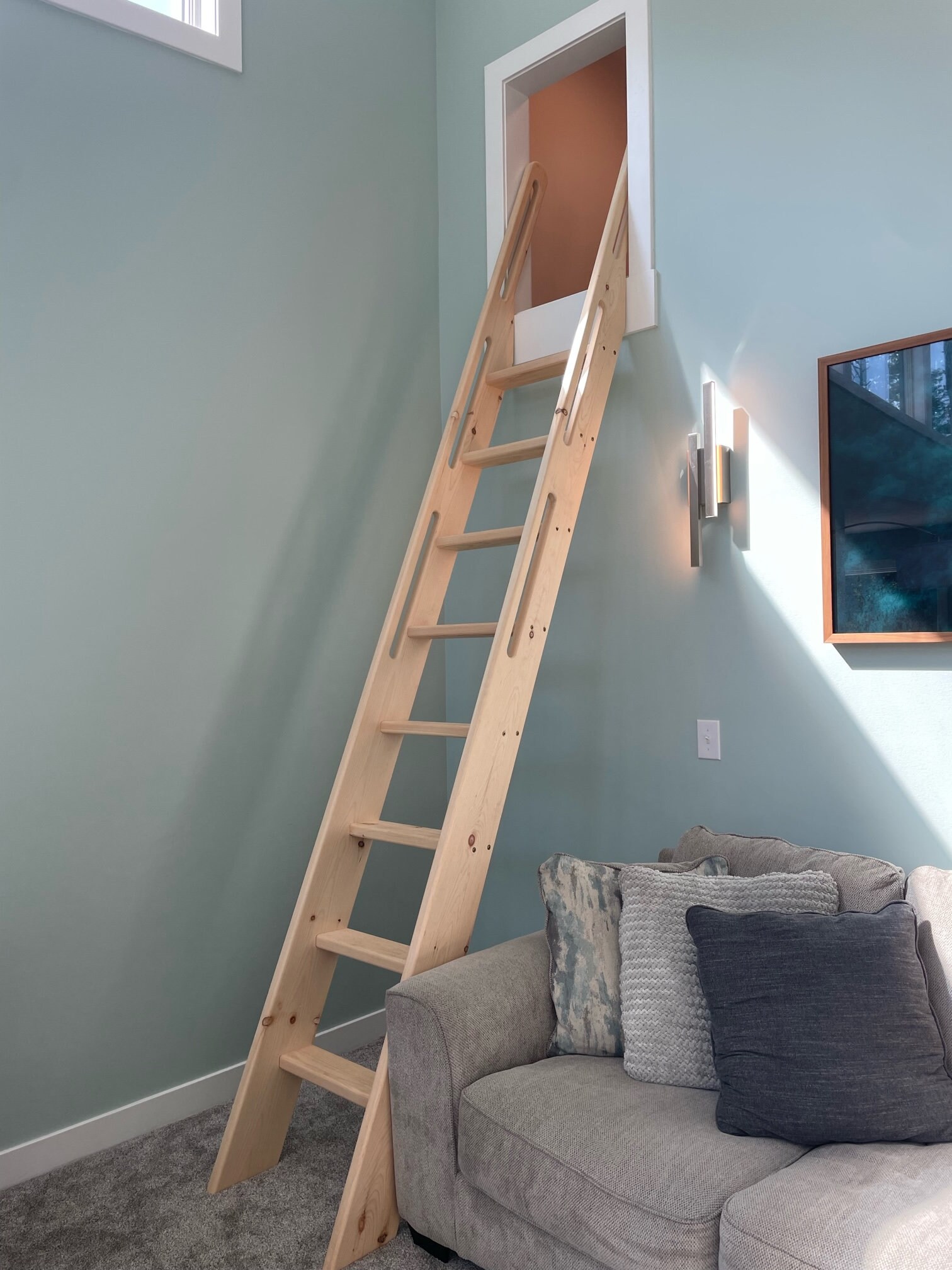 Hand Crafted Wood Loft Ladder - Etsy