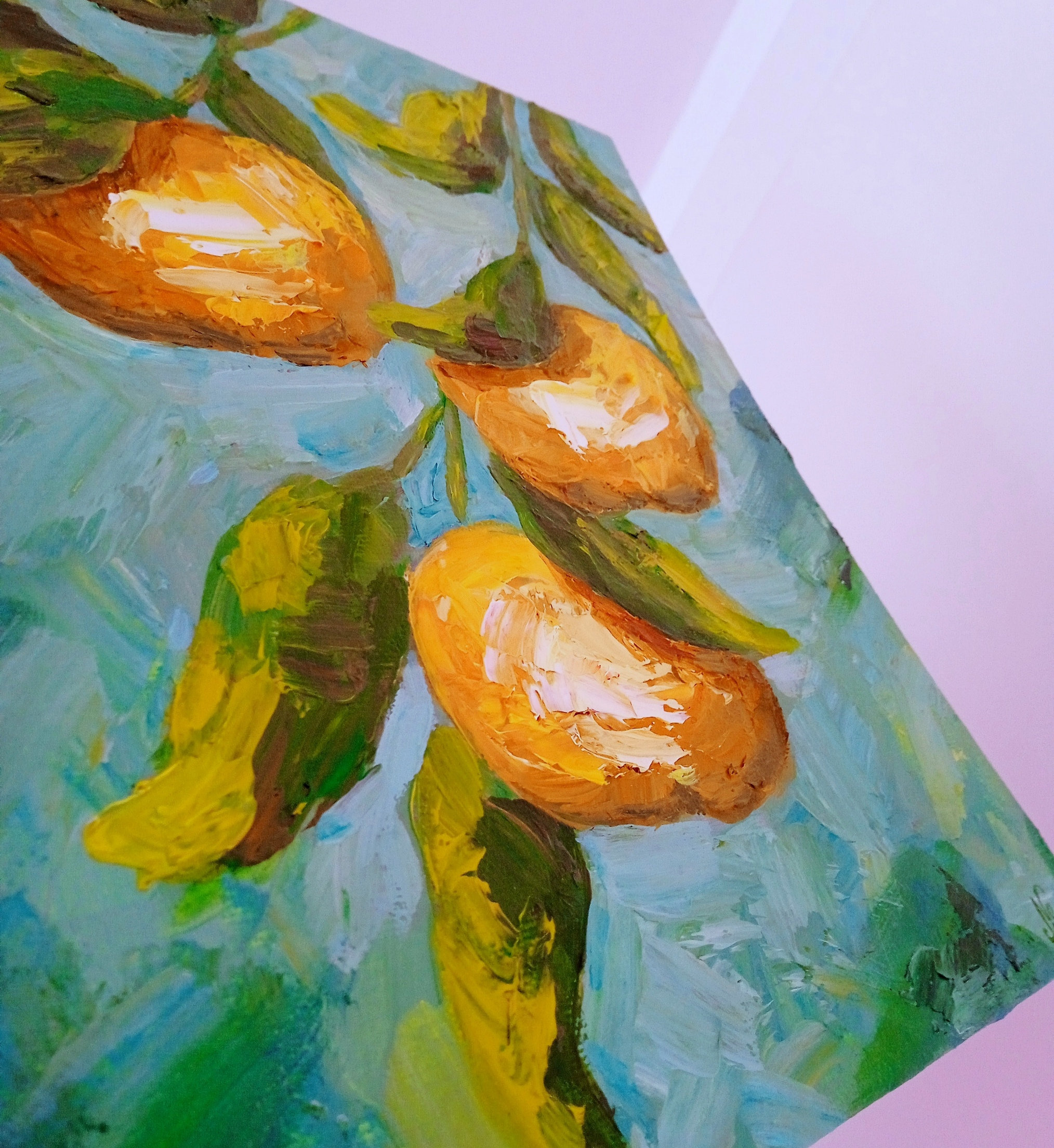 Mandarins Oil Painting Tangerine Canvas Original Painting Fruit Kitchen ...
