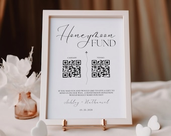 QR Code Sign Wedding Minimalist Photo Album Sharing QR Wedding Signs ...
