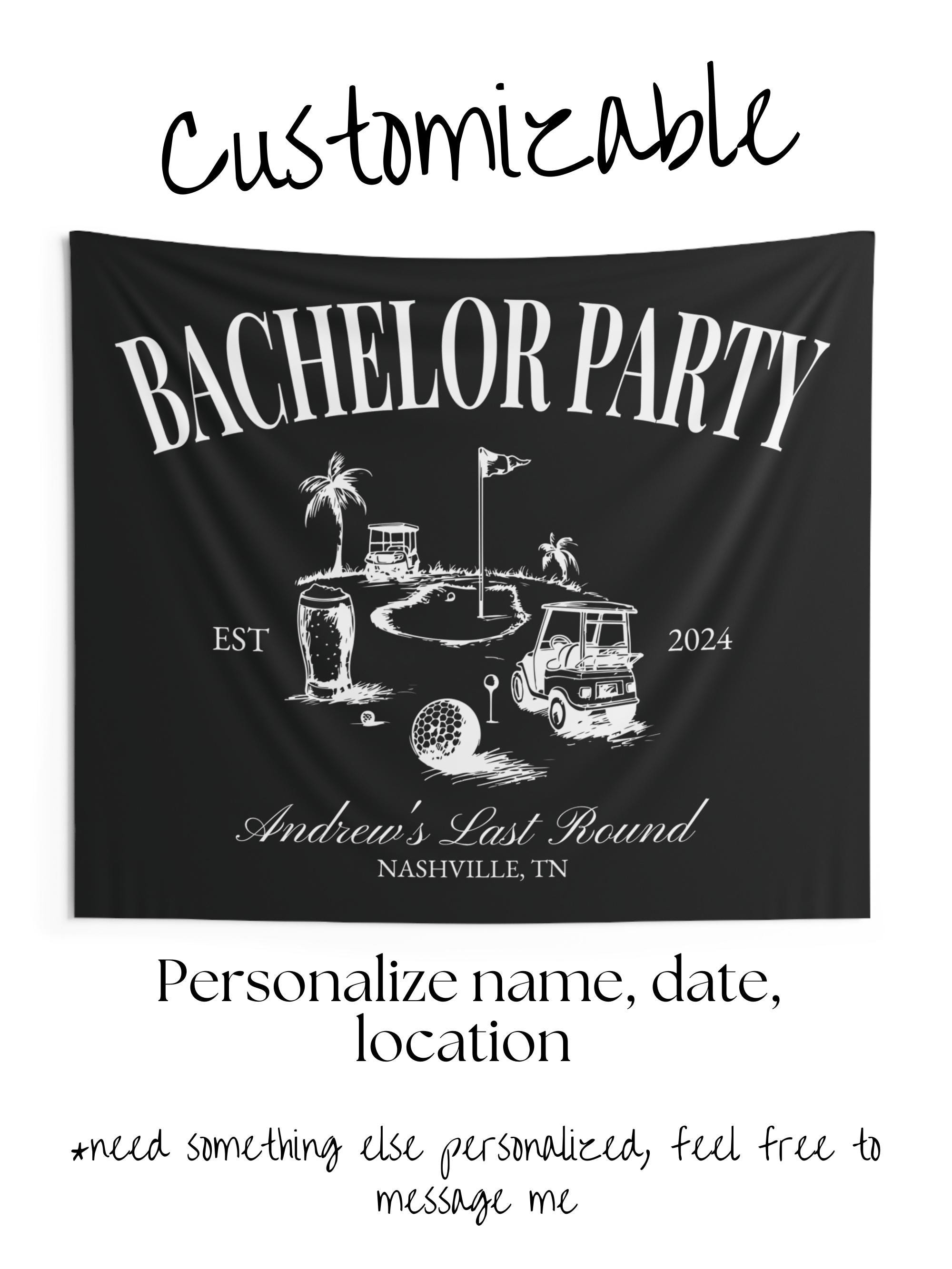 Custom Golf Bachelor Party Sign for Photo Backdrop Personalized Groom ...