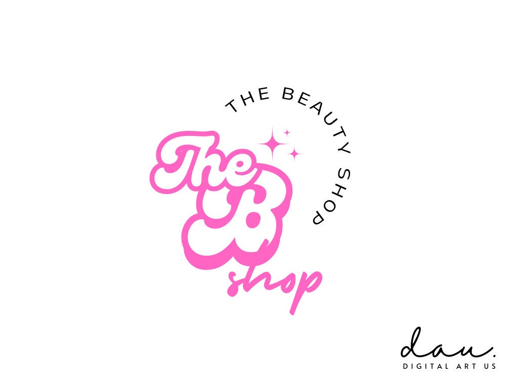 Logo Custom in Canva DIY Logo Pink Design Logo Template Custom Retro ...