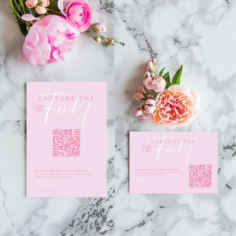 QR Code Sign Bachelorette Party Photo Album Sharing QR Bachelorette ...