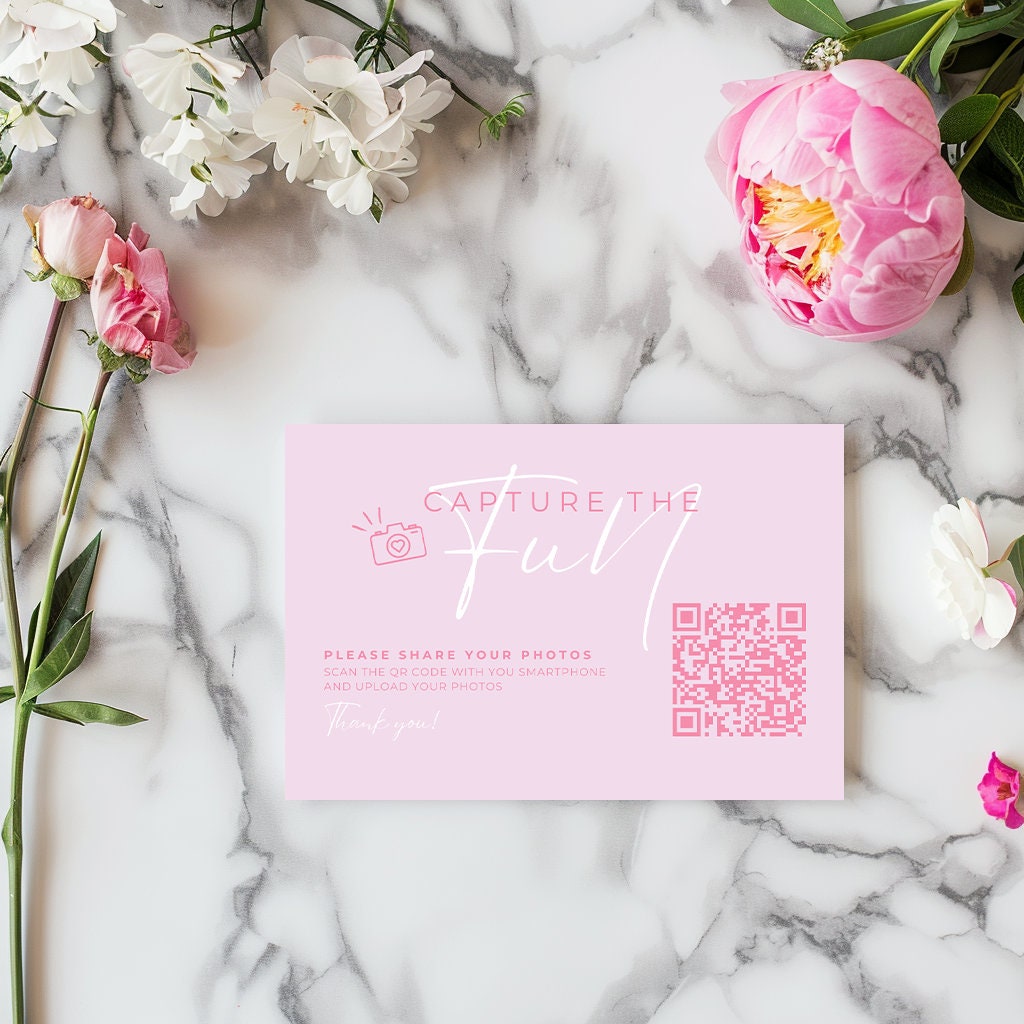 QR Code Sign Bachelorette Party Photo Album Sharing QR Bachelorette ...