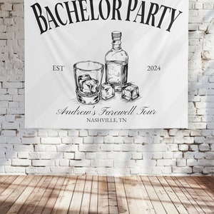Custom Bachelor Party Sign for Photo Backdrop Personalized Groom Banner ...