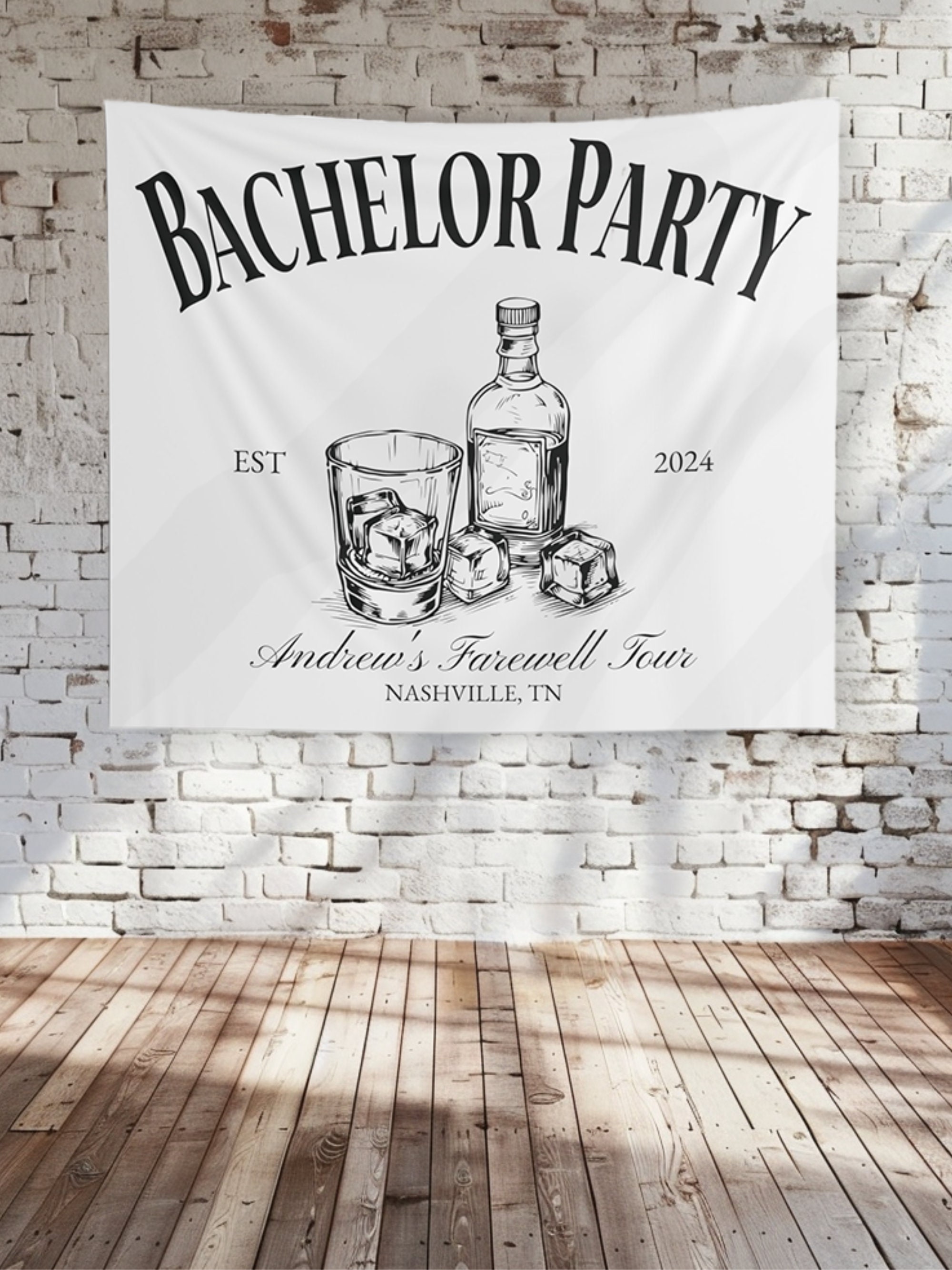 Custom Bachelor Party Sign for Photo Backdrop Personalized Groom Banner ...