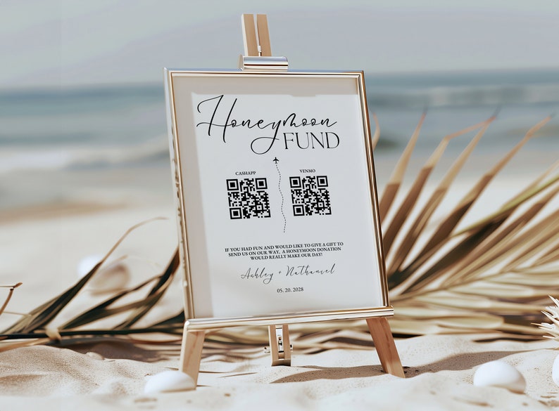 Wedding QR Code Sign Template Minimal Themed Wedding Reception QR Signs ...