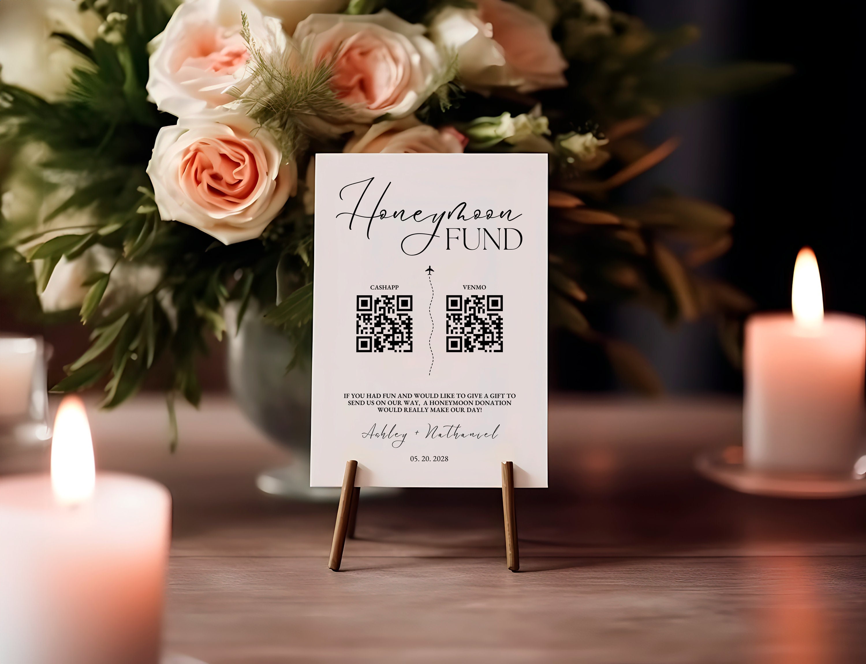 Wedding QR Code Sign Template Minimal Themed Wedding Reception QR Signs ...