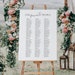 Seating Chart Sign Wedding Templates With Minimal Wedding Custom ...