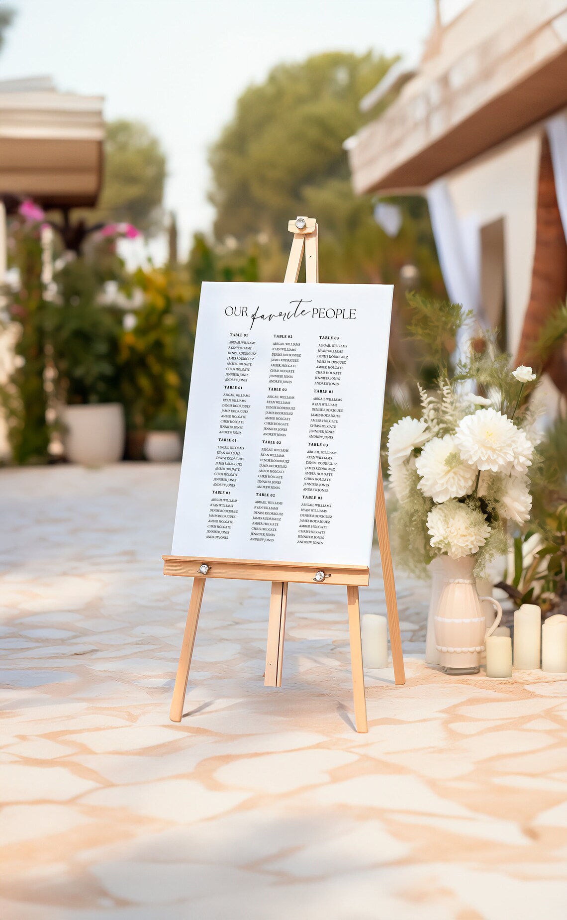 Seating Chart Sign Wedding Templates With Minimal Wedding Custom ...