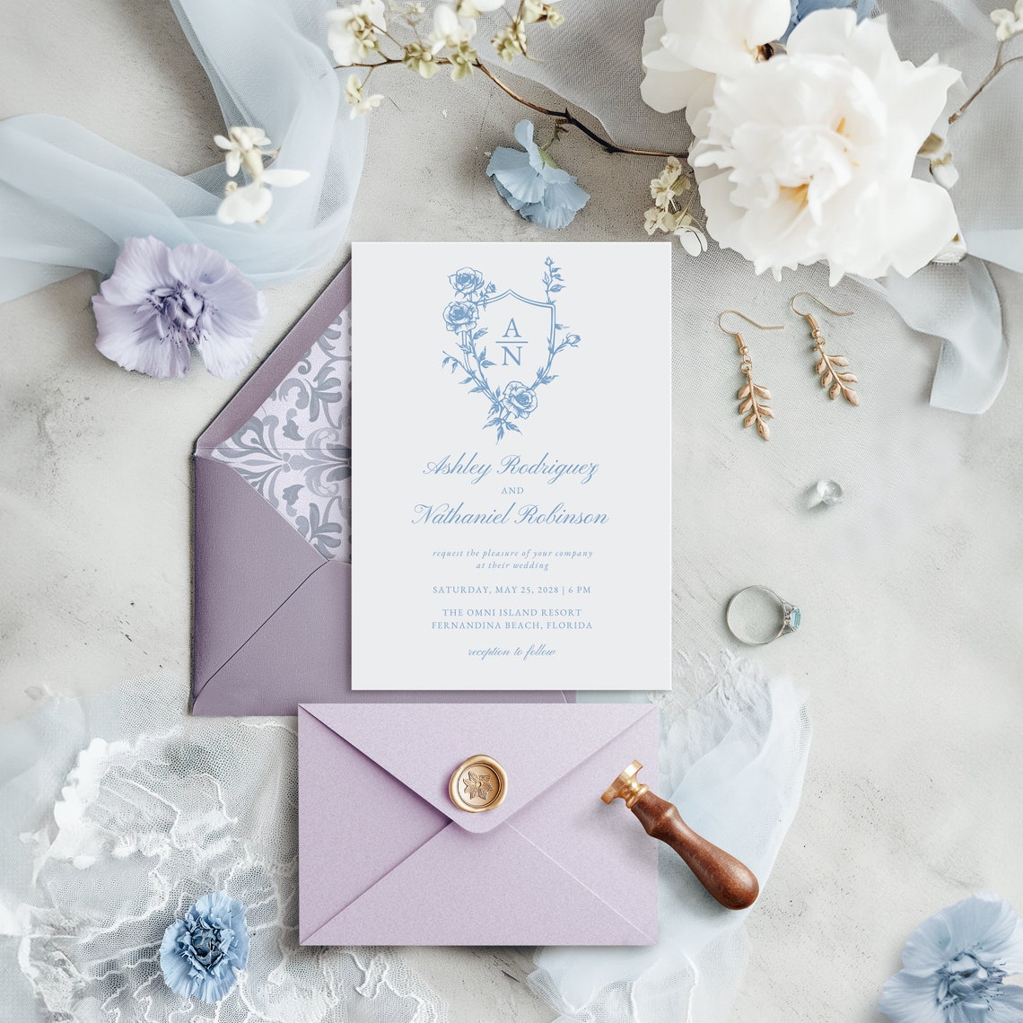 Elegant Monogram Wedding Invitations Bridgerton Wedding Collection Line Art Emblem Invite RSVP ...