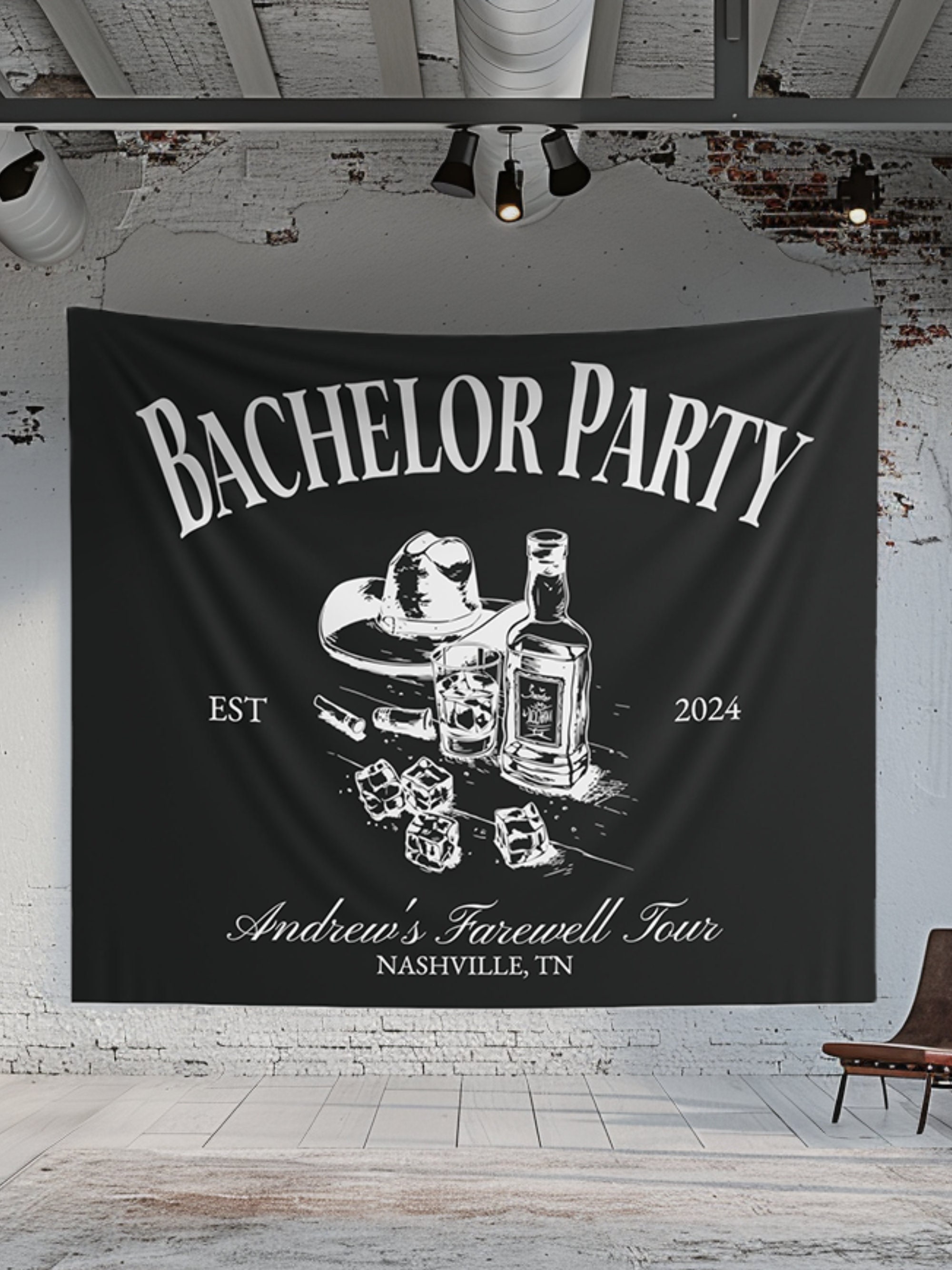 Custom Bachelor Party Sign for Photo Backdrop Personalized Groom Banner ...