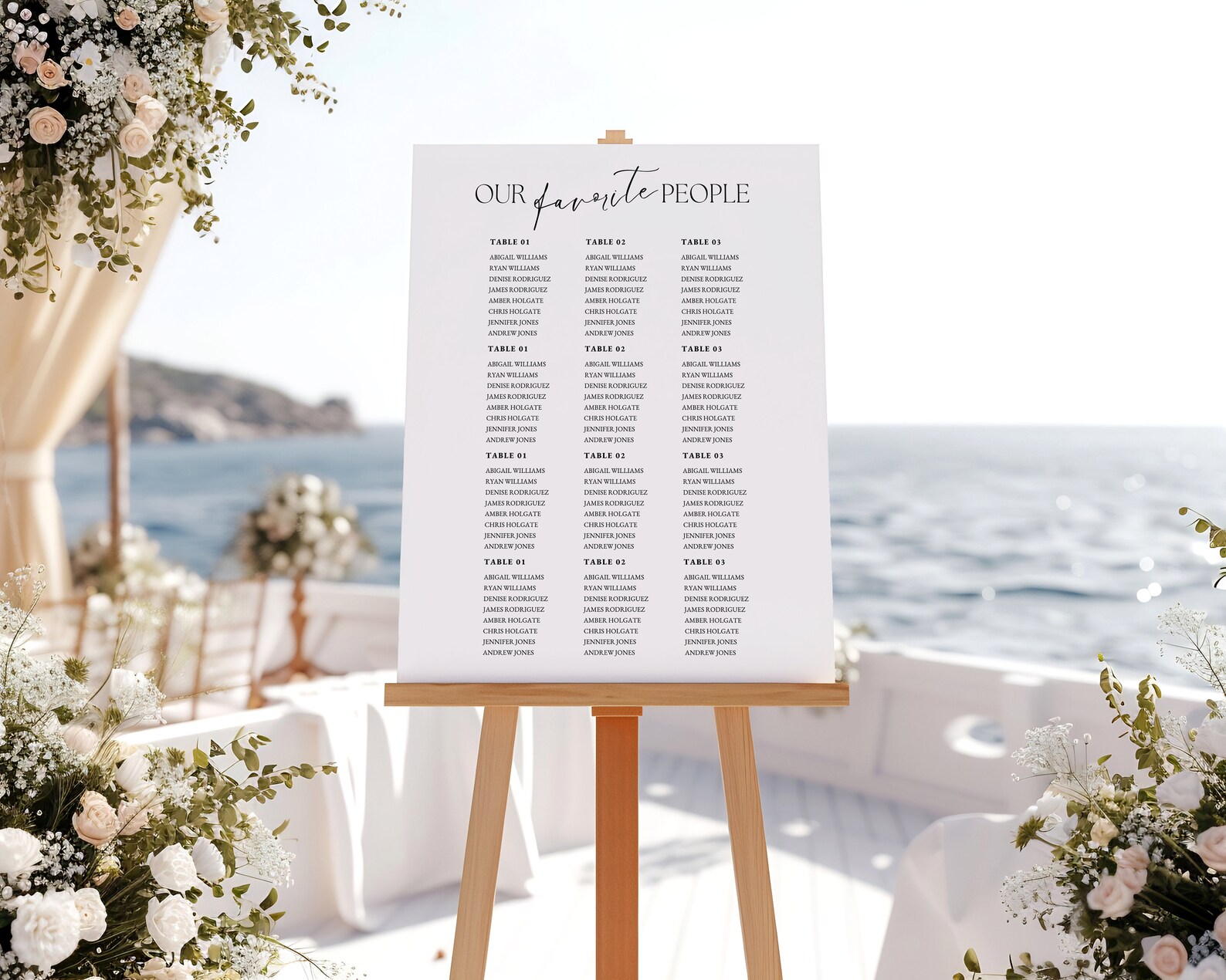 Seating Chart Sign Wedding Templates With Minimal Wedding Custom ...