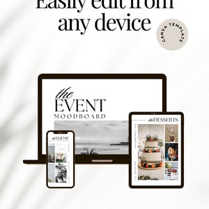 Moodboard Template for Party Planning Editable Mood Boards for Event ...