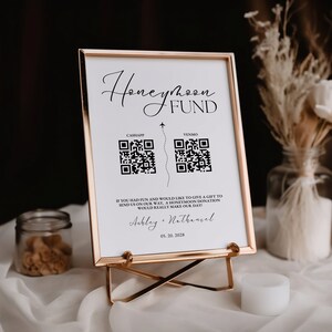 Wedding QR Code Sign Template Minimal Themed Wedding Reception QR Signs ...
