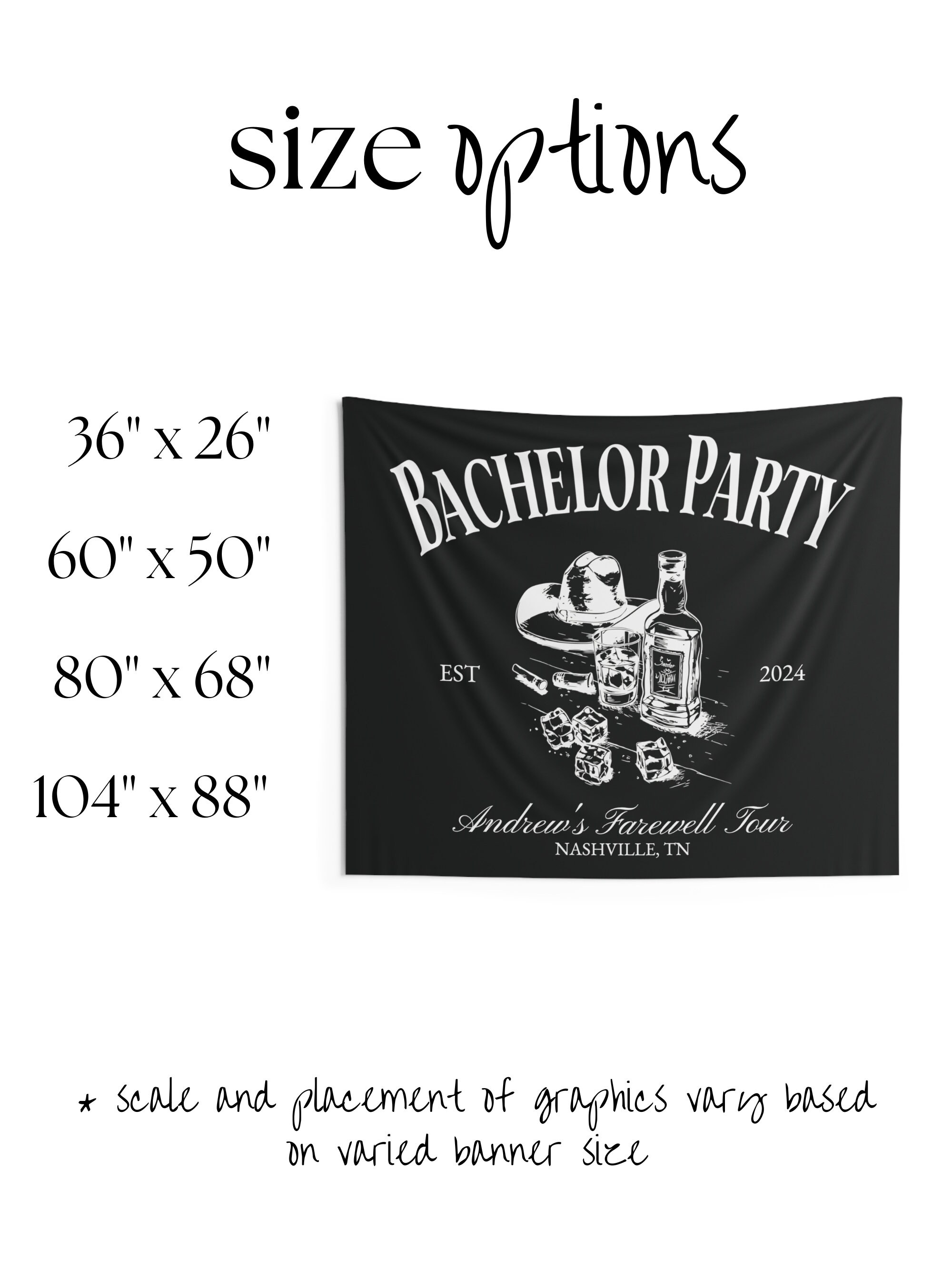 Custom Bachelor Party Sign for Photo Backdrop Personalized Groom Banner ...