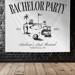 Custom Golf Bachelor Party Sign for Photo Backdrop Personalized Groom ...