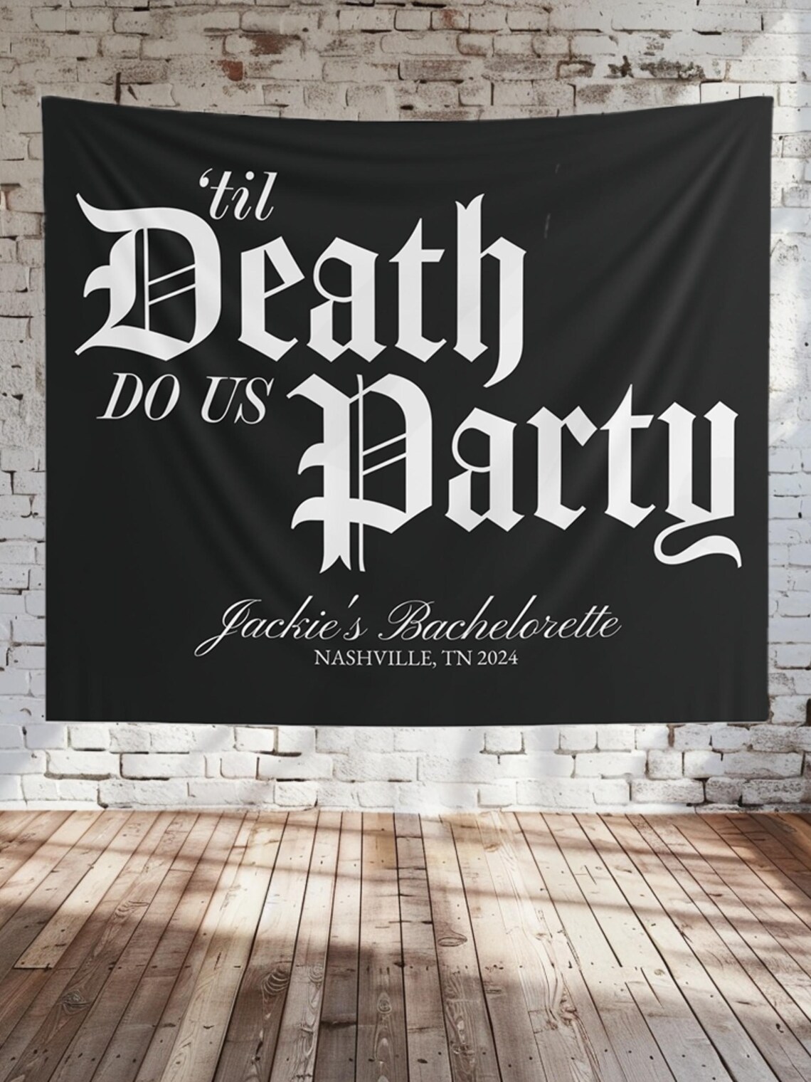 Custom Til Death Do Us Party Banner for Bachelorette Party Decor ...
