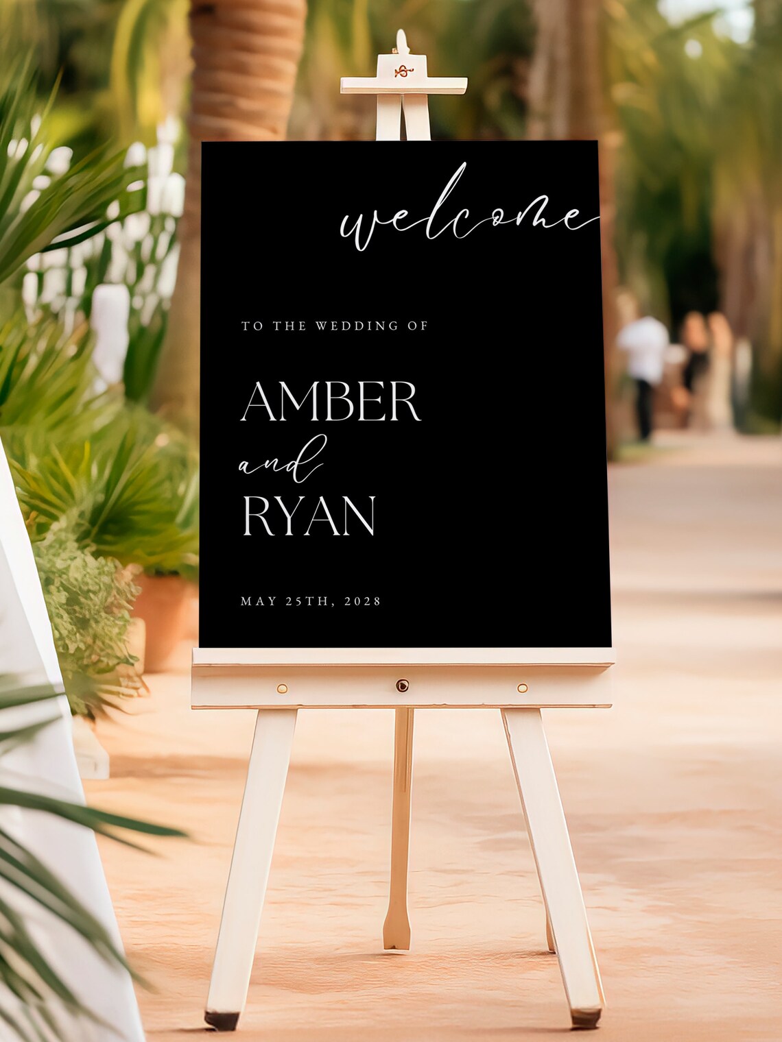 Large Wedding Sign Template for Modern Themed Wedding Editable Sign for ...