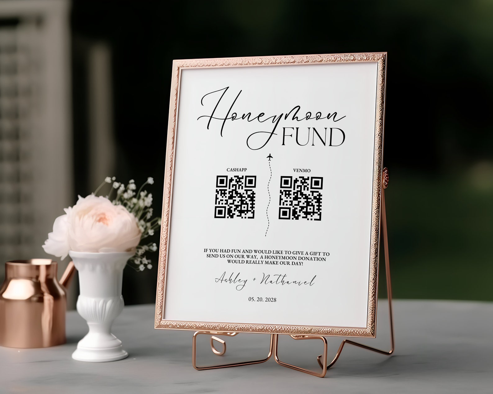 Wedding QR Code Sign Template Minimal Themed Wedding Reception QR Signs ...