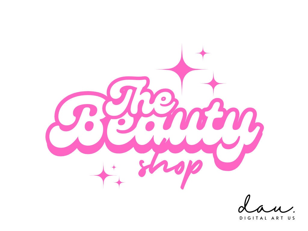 Logo Custom in Canva DIY Logo Pink Design Logo Template Custom Retro ...
